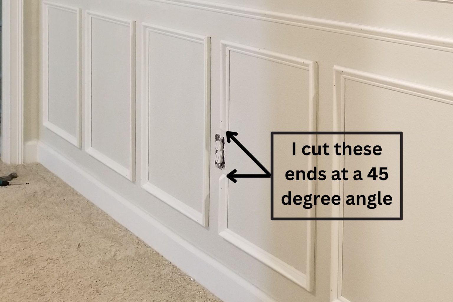 DIY Wainscoting - Part 3 - Installing The Molding - Our Project Ideas